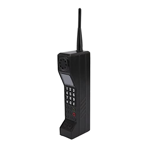 GOWENIC Cell Phone Ornament, Christmas Brick Cell Phone Ornaments Retro Vintage Cellular Phone Model Simulation Phone, for Photographic Props Stylized Ornaments Gift(Black)