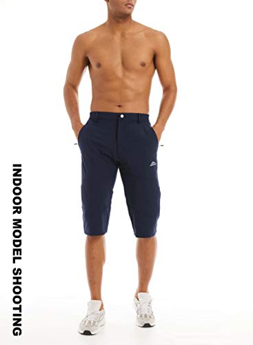 Capri Pants for Men with Pockets Capri Pants Work Shorts for Men Casual Shorts Athletic Summer Fishing Shorts Cargo Long Shorts