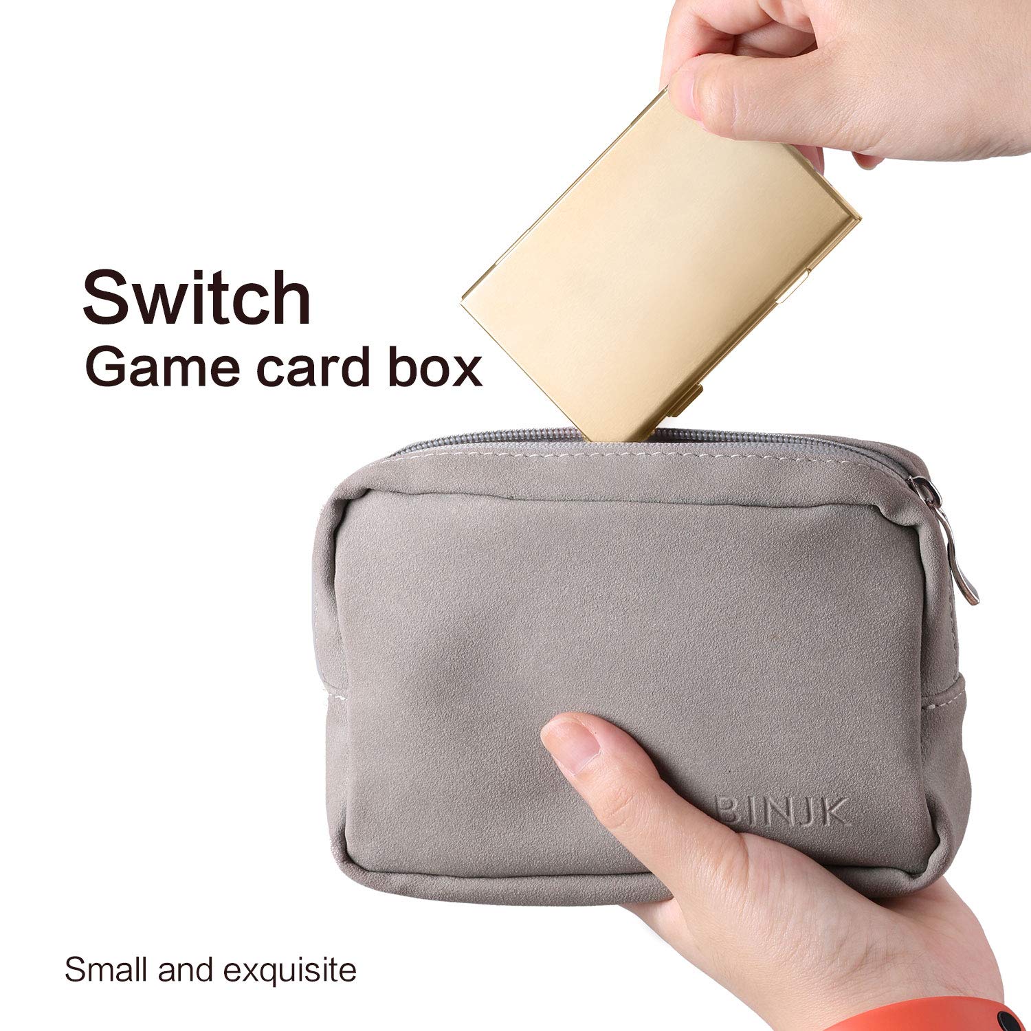 Premium Game Card Case for Nintendo Switch, Aluminum Game Cartridge Holder for Nintendo Switch (Hold 6 Game Cards) - Black