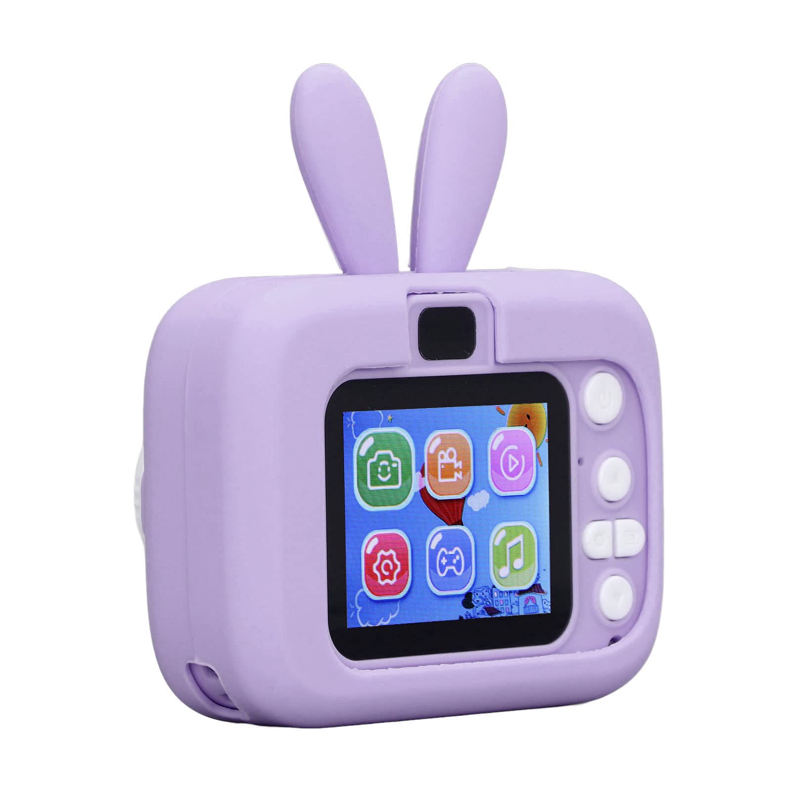 Children Digital Camera 20MP 400mAh 1080P USB 2in Color Display Automatic Focusing Kid Student Digital Camera Games Kids Electronics Personal Video Players Accessories (Purple) E