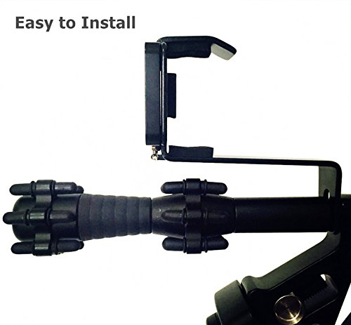 Bow Phone Mount for The Use of Camera of iPhone, Samsung, GoPro Smartphone Bow Holder Accessory Photos and Video Archery Hunting Moment Outdoor Compound Bow Hunting, Black