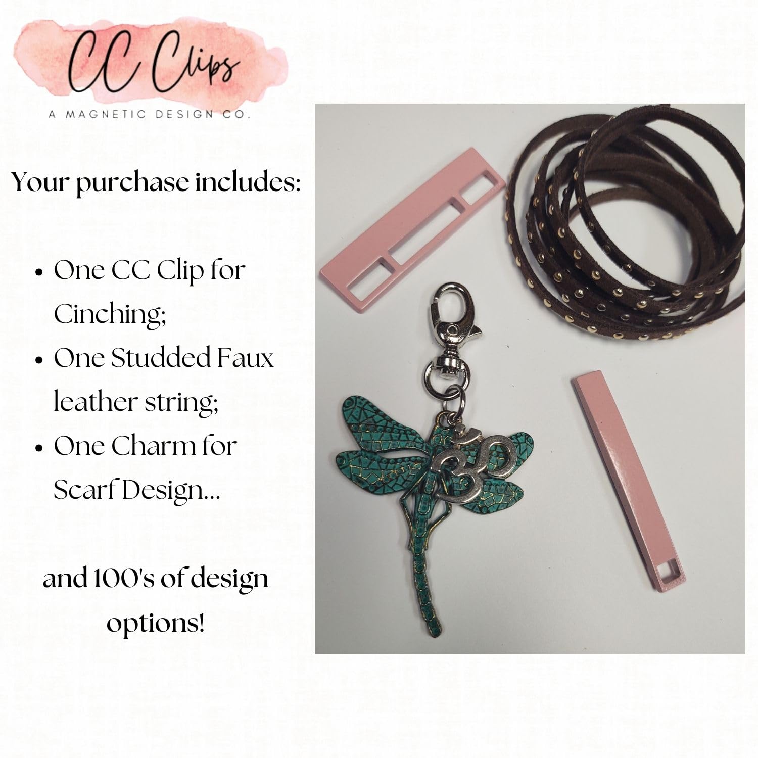 CC Clips Cinch Clips for Dresses - Tighten & Style Oversized T Shirts, Scarves, Sarongs & More - Invisible Design Made in USA (Black)