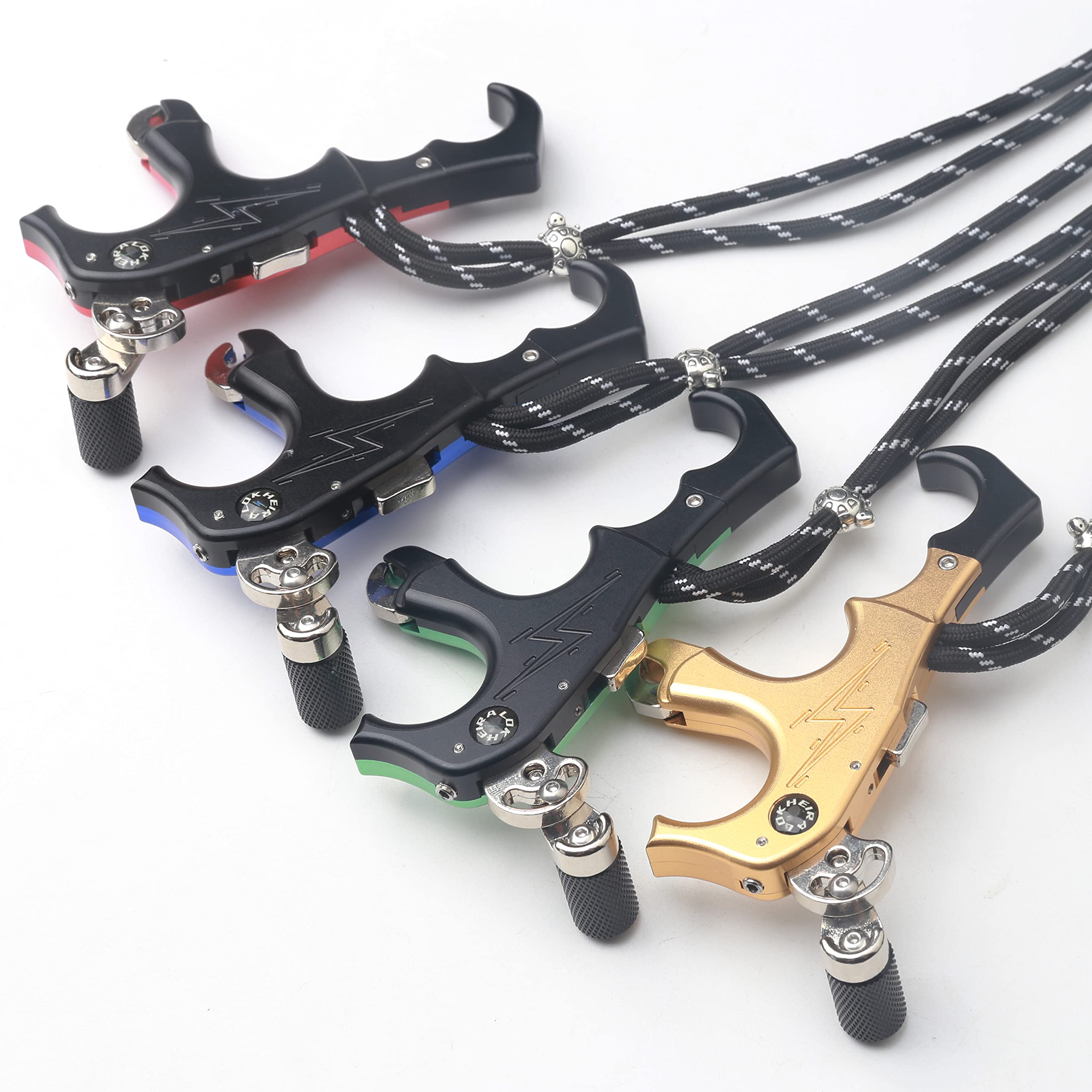 Bow Release Aids,3 or 4 Fingers Grip Adjustable Automatic Archery Release,Thumb Trigger for Compound Bow Accessory,Suitable for Lightweight Beginners Under 40 pounds(Golden)