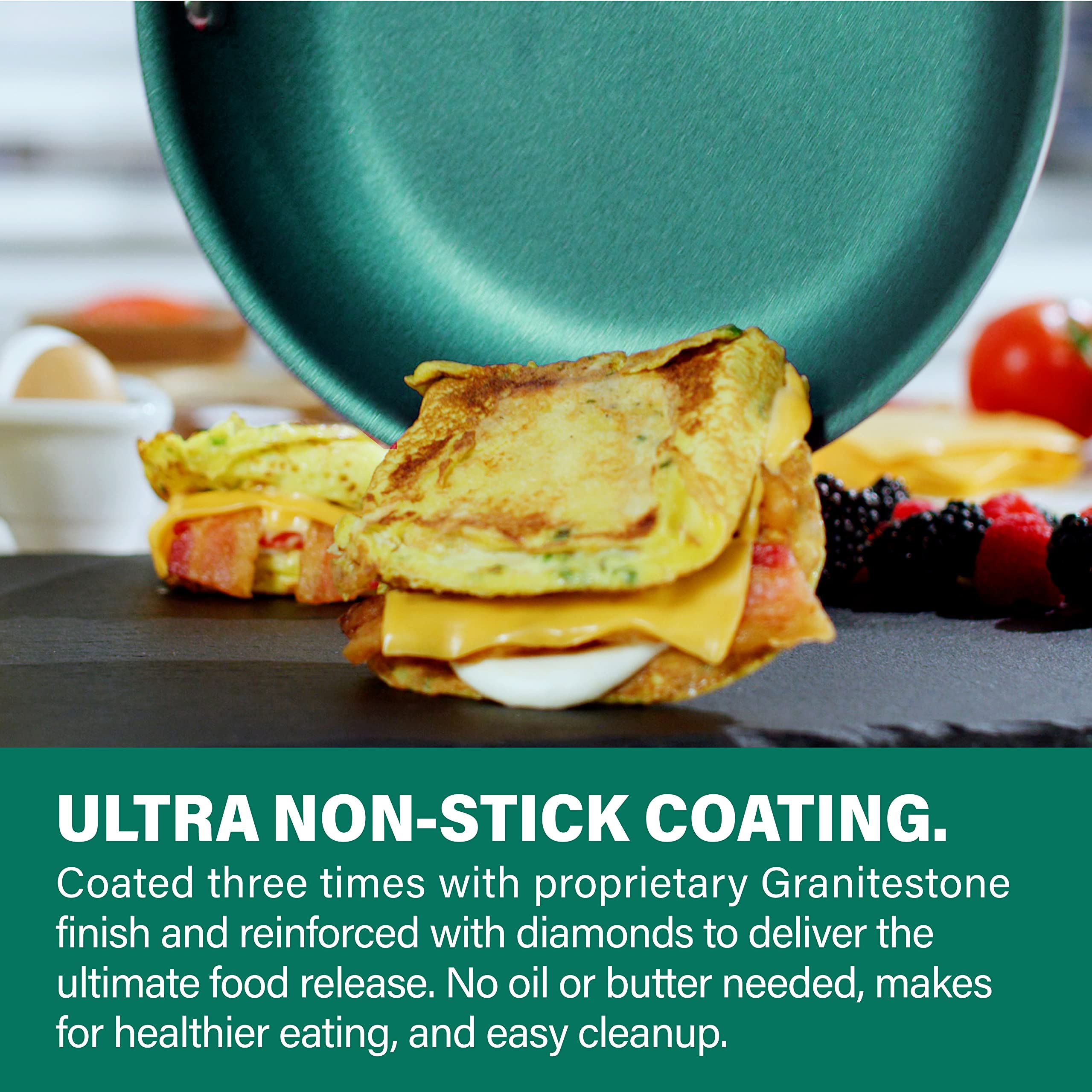 Granite Stone Coated Nonstick Frying Pan - 10 Inch Emerald Nonstick Skillets, for Cooking and Frying โ PFOA Free