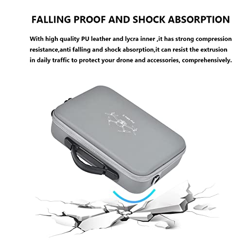 CENPIN Mini 3 RC Case, Portable Travel Bag PU Leather Carrying Case Bag for DJI Mini 3 RC/Mini 3 Pro RC Drone Accessories with DJI RC Controller and Other Accessories