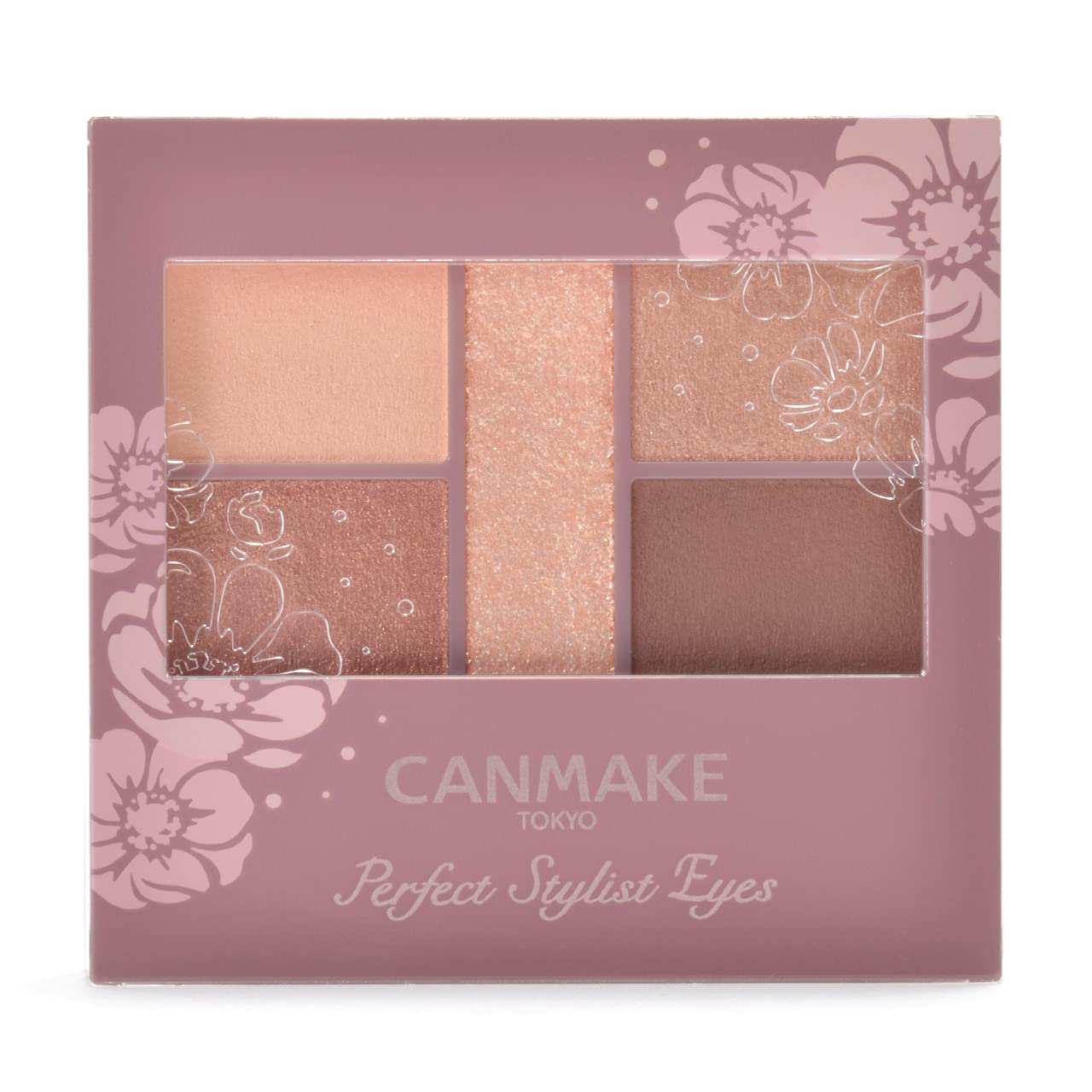 CANMAKE Perfect Stylist Eyes, 5-Color Eyeshadow Palette 0.10 oz (3.0 g) (23 Almond Canelé)