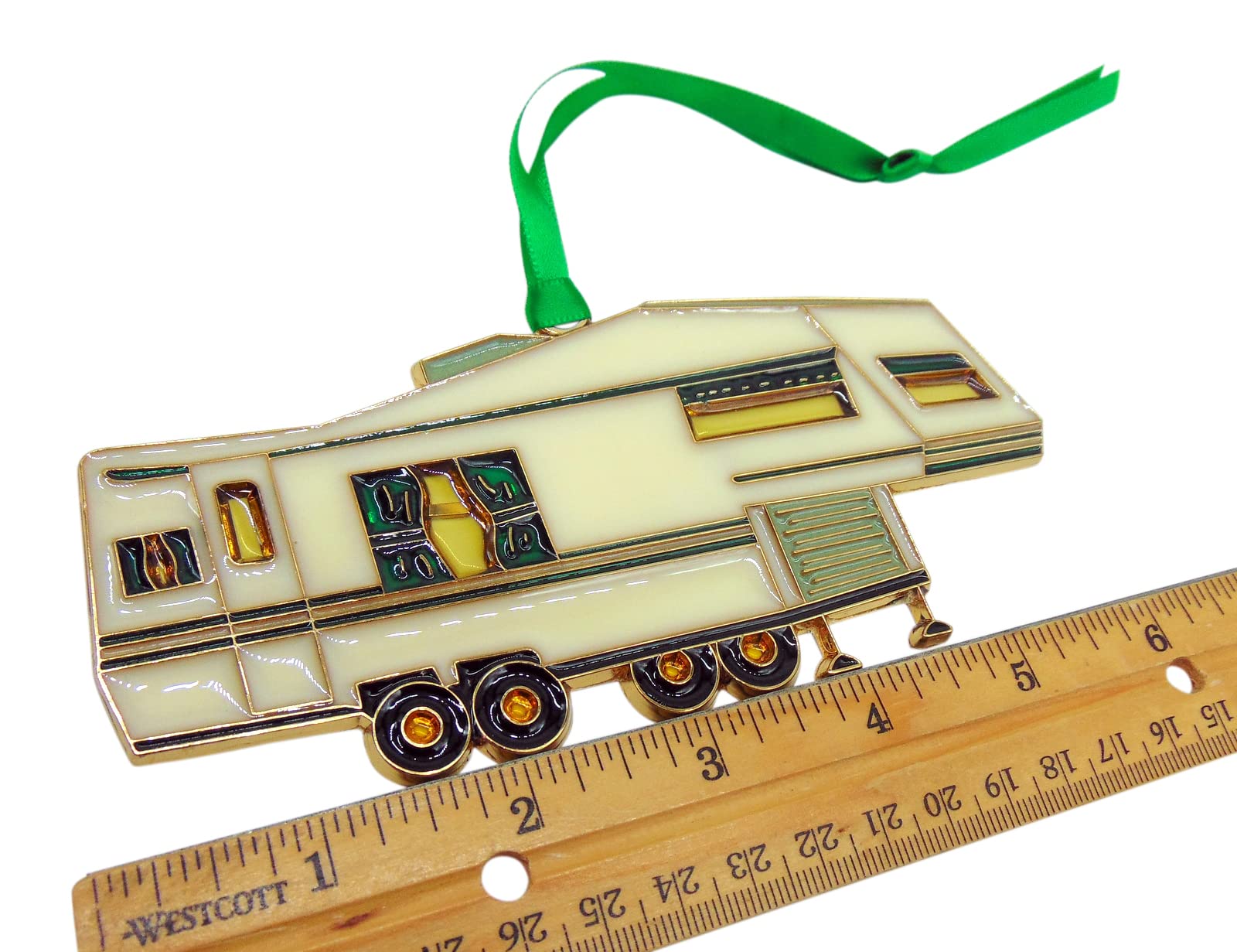 Camper Christmas Tree Ornament Holiday Decoration Fifth Wheel Camping Decor, 6 inch