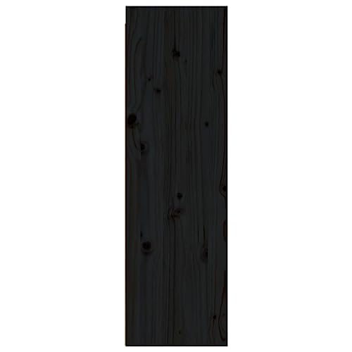 DYRJDJWIDHW Wall Cabinet Bookshelf for Bedroom,Shelves,Wood Bookcase,Suitable for Bedroom, Office, Living Room, Study,Black 11.8"x11.8"x39.4" Solid Pinewood