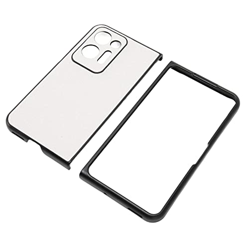 for Oppo Find N2 Shiny Phone Case, Ultra Thin and Slim Shockproof Protection Case, Anti Drop Foldable Phone Protective Cover for Oppo Find N2 (White)