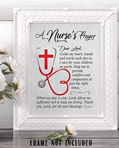 Dear Lord - A Nurse's Prayer - 11x14 Unframed Art Print - Great Gift For Nurse's Day and Home and Office Decor Under $15