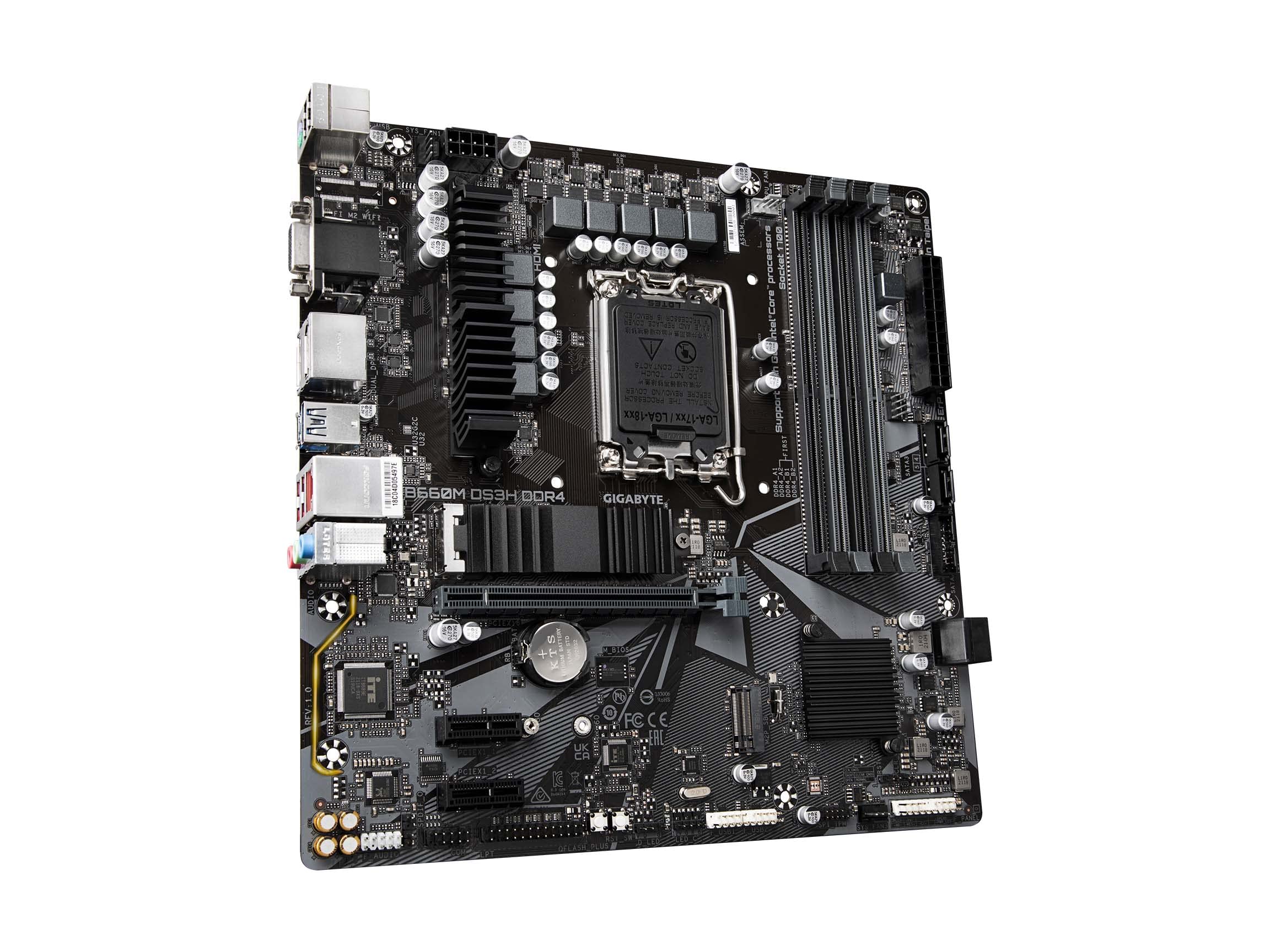 GIGABYTE B660M DS3H DDR4 (B660/ Intel/LGA 1700/ Micro-ATX/ DDR4/ Dual M.2/ PCIe 4.0/ USB 3.2 Gen2 Type-C/ 2.5GbE LAN/Motherboard)