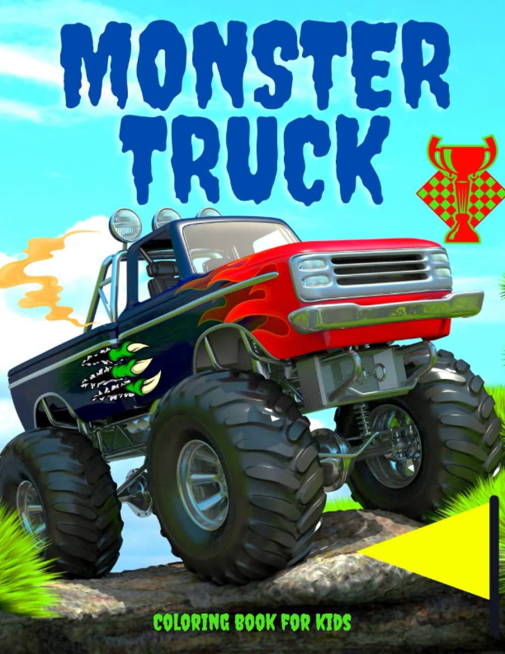 Monster Truck Coloring Book: Large Print Designs for Kids Ages 4-8