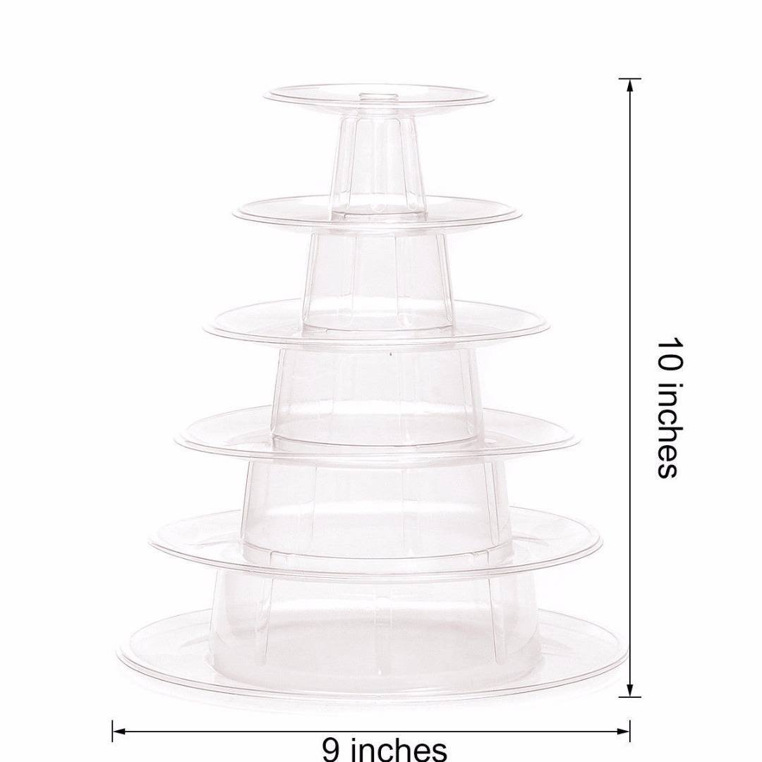 Candora 6 Tiers Round Macaron Tower Cake Stand dessert Display Rack for Wedding Birthday