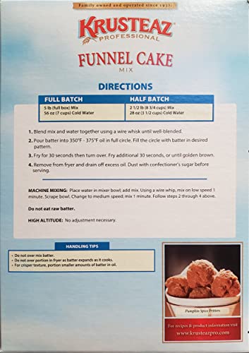 Krusteaz Professional Funnel Cake Mix, 5 lb Box with Krusteaz Professional Dessert Server