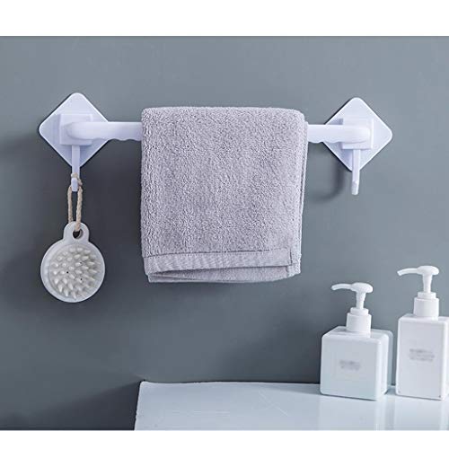 DFHBFG Towel Rack Kitchen Bathroom Towel Rack Suction Cup Toilet Single Rod Hanging Towel Bar Bath Towel Bathroom Shelf (Color : E)