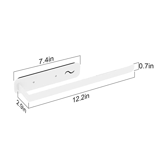 CASUN Magnetic Paper Towel Holder - Multifunctional Paper Towel Bar with Strong Magnetic Backing for Kitchen, Refrigerator,White
