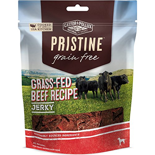 Castor & Pollux Pristine Grain Free Grass-Fed Beef Recipe Jerky Dog Treats, 4.5-oz bag