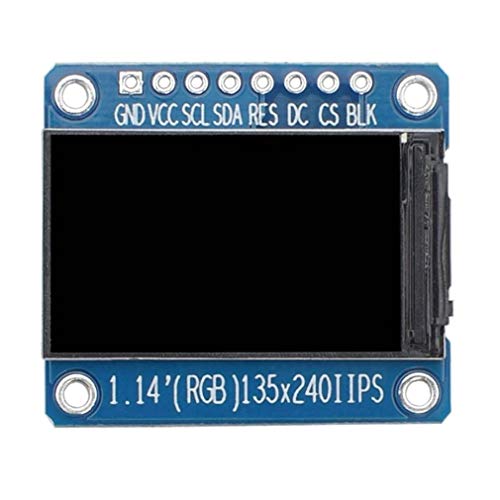 Cupsofu 1.14 Inch TFT Display IPS LCD Display Module ST7789 135X240 SPI Full Color 8Pin High Definition Screen,PCB Backplane