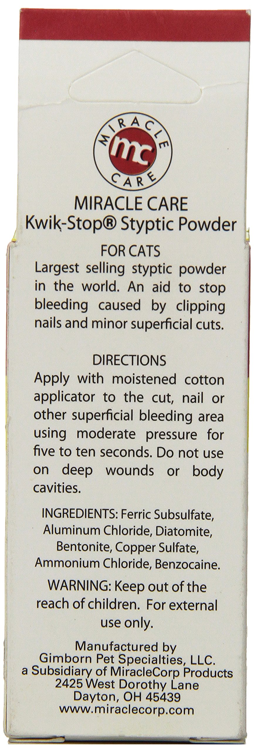 GIMBORN 731030 Kwik Stop Styptic Powder for Cats, 0.5-Ounce