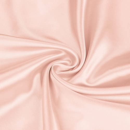 FOX-TECH Satin Pillowcase for Hair and Skin Set of 2, Super Soft and Smooth Pillowcase with Envelope Closure, Silk Pillow Case Queen 2 Pack, 20β x 30β (Light Pink)