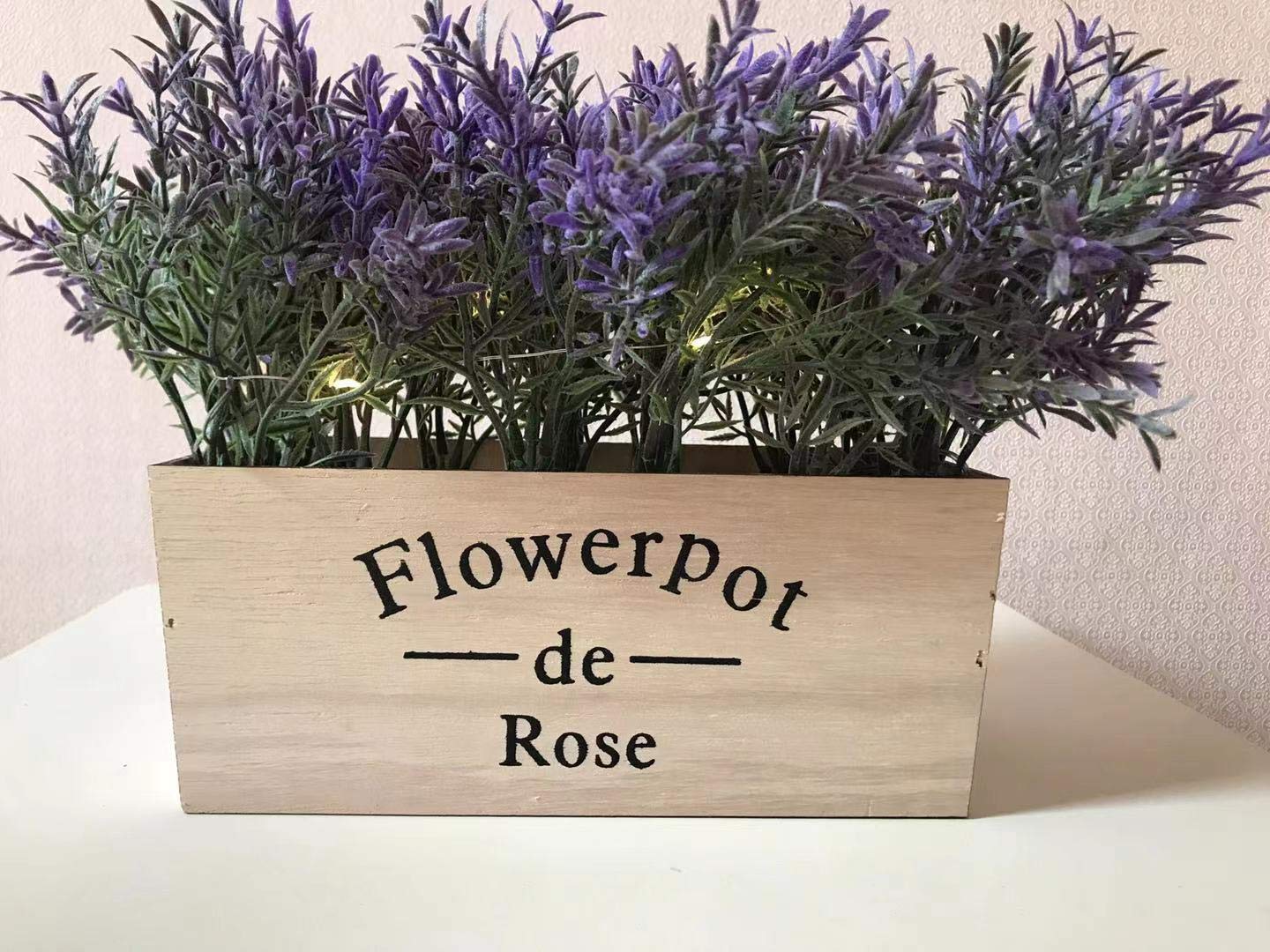 SNOWSTORM Artificial Flower Lavender Potted Plant with Silk Flower for Home Decor Wedding Garden Office Patio Decoration Table Centerpieces
