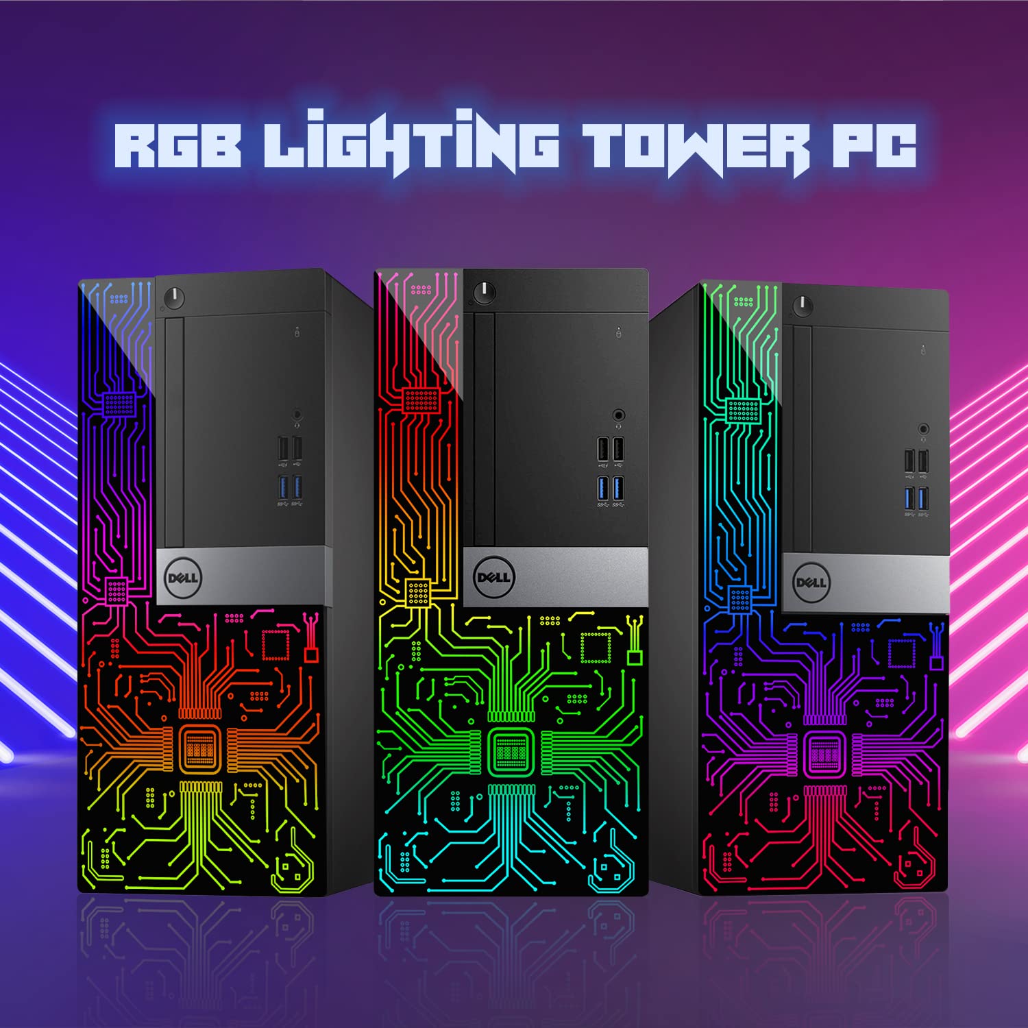 Dell Gaming PC OptiPlex 3040 Tower Desktop Computer - Intel Core i7 6th Gen (3.40 GHz) - GeForce GT 730 2GB GDDR5-16GB RAM - 1TB SSD - Windows 10 Pro - Wi-Fi - Keyboard & Mouse - HDMI (Renewed)