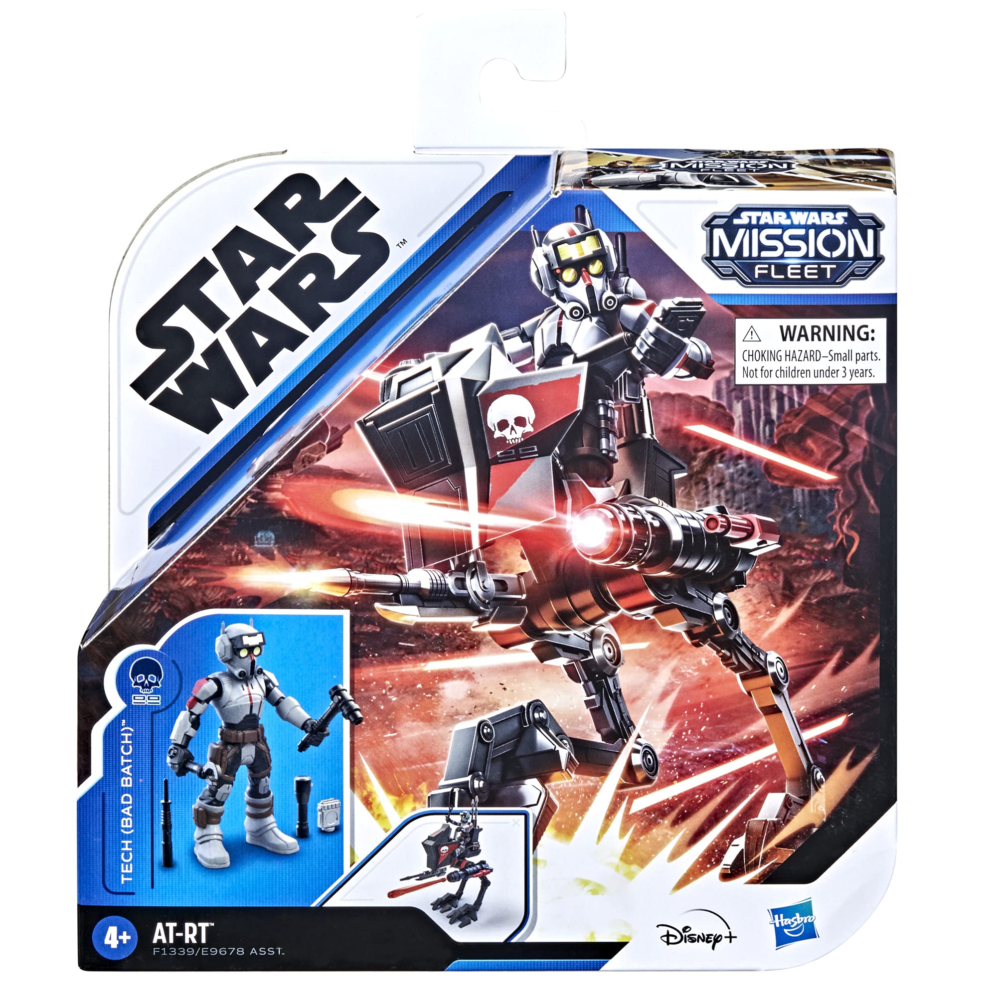 STAR WARS Mission Fleet Expedition Class Tech (Bad Batch) at-RT Ambush 2.5-Inch-Scale Figure and Vehicle Set, Toys for Kids Ages 4 and Up,F1339