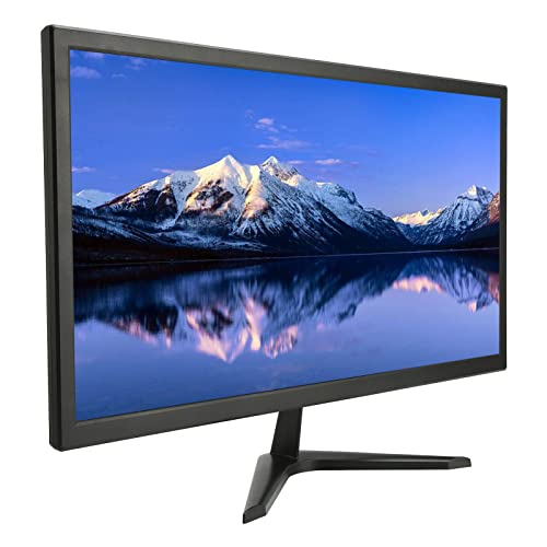Desktop Monitor 5ms Response HD VGA Input 23.8 Inch PC Monitor Builtin Speaker 100-240V for Work (US Plug)