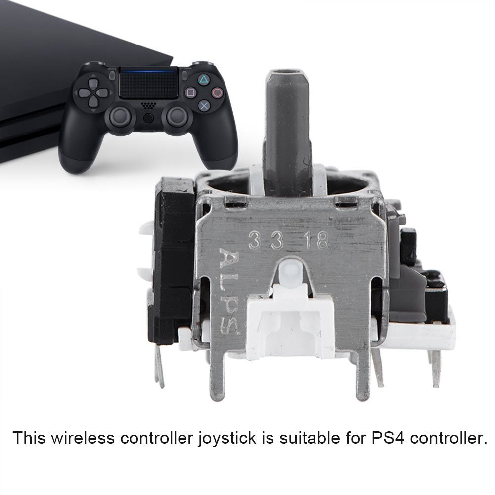 Replacement Analog Stick Joystick, 5 Pcs Analog 3D Joystick Thumbstick Wireless Controller Rocker Compatible with PS4 Controller