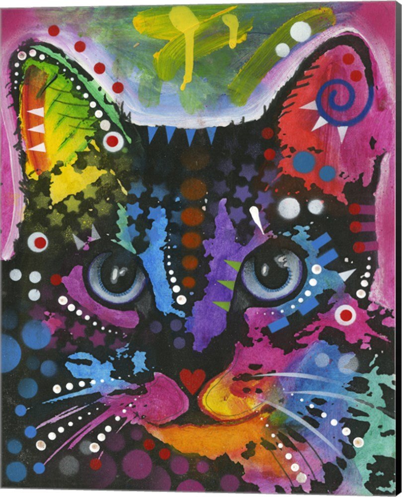 Cat 12 by Dean Russo Canvas Art Wall Picture, Museum Wrapped with Black Sides, 16 x 20 inches