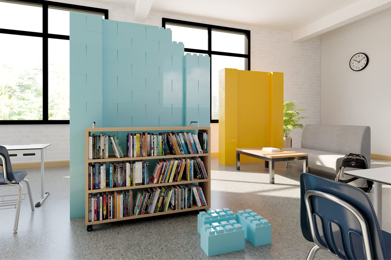EverBlock 5' x 5' Wall Kit | Modular Building Blocks | Wall System for Building, Display & Structures | Room Divider & Partition | Easy to Connect & Reuse | Indoor & Outdoor Use | Black