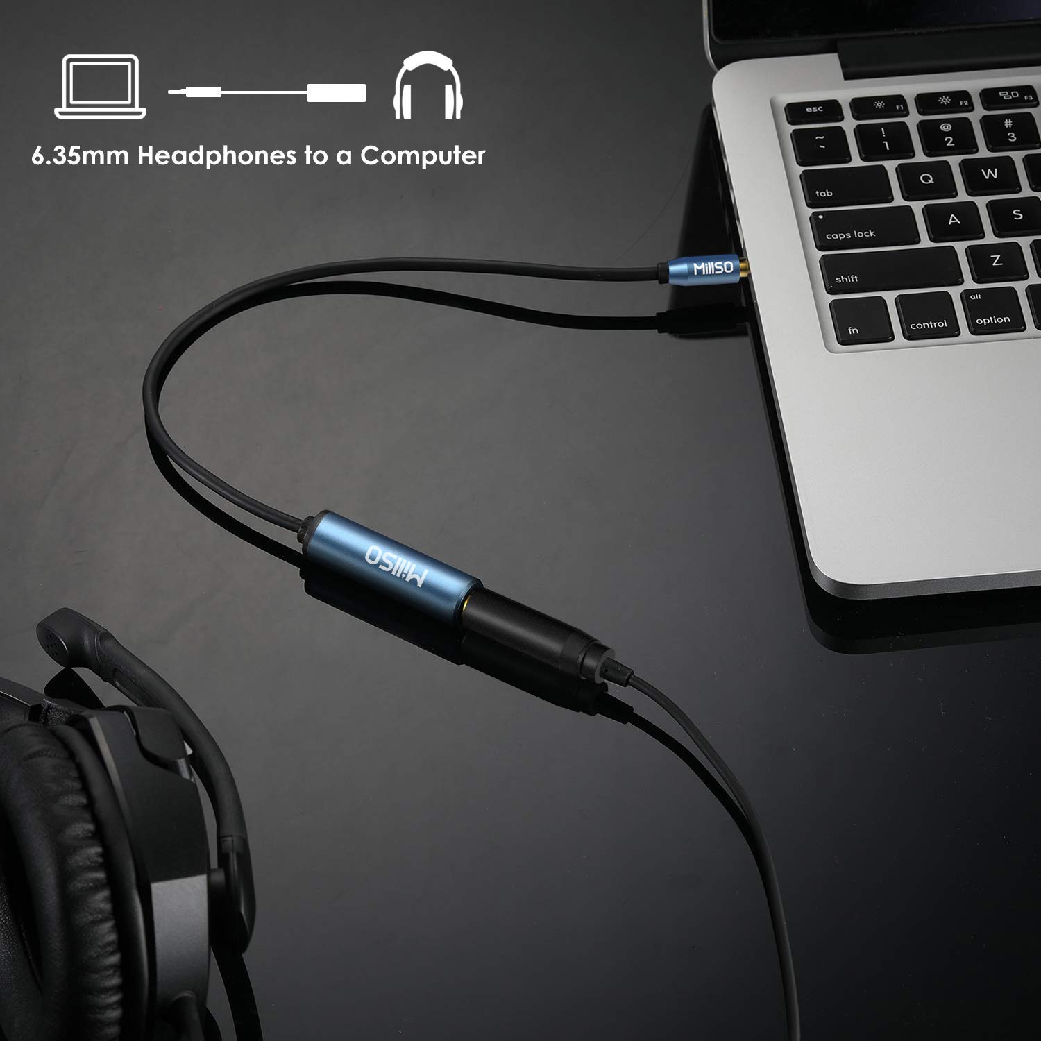 MillSO Bundle 6.35mm 1/4 Female to 3.5mm 1/8 TRS Male Stereo Audio Cable for Amplifiers, Guitar, Keyboard Piano, Home Theater, Mixing Console, Headphones