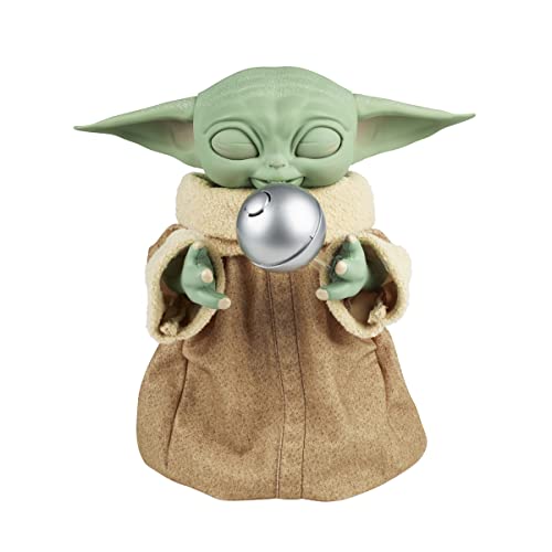 STAR WARS The Mandalorian Galactic Snackin' Grogu Animatronic Toy with Over 40 Sound and Motion Combinations, Interactive Toys