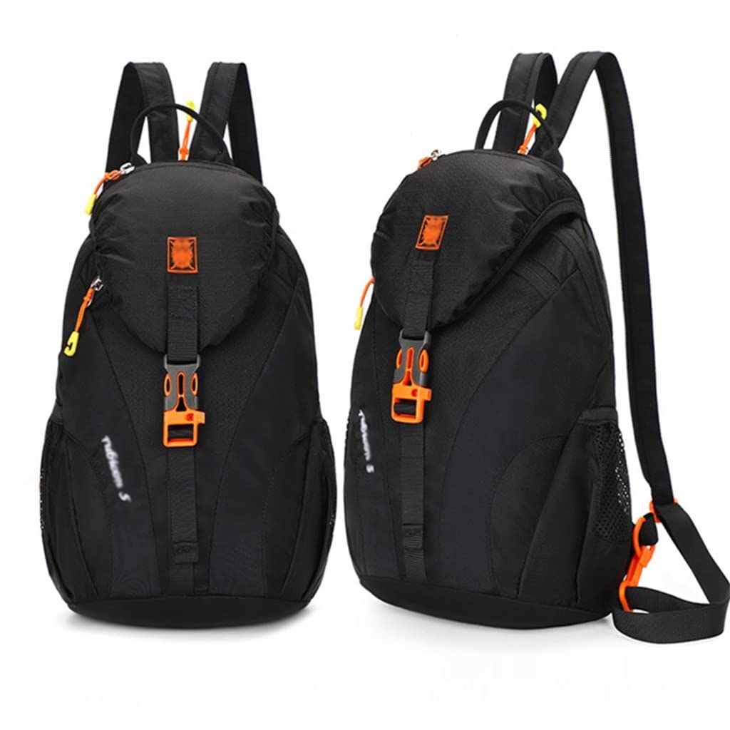 DHTDVD Foldable Backpack Waterproof Backpack Folding Bag Ultralight Outdoor Pack for Women Men Travel Hiking (Color : Gray)