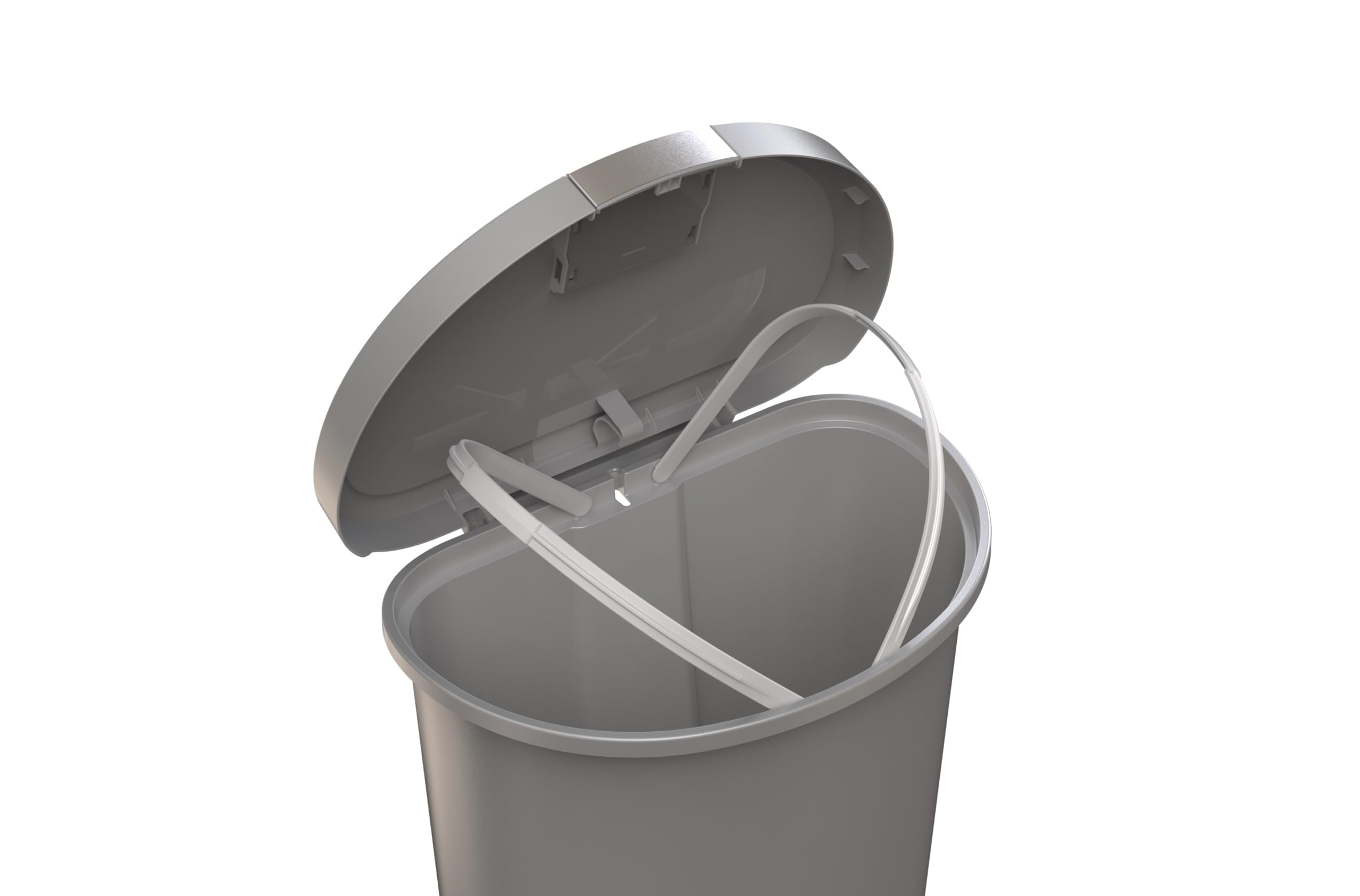 Curver Infinity 43.9 Liter / 13 Gallon Plastic Kitchen Trash Can with Foot Pedal and Locking Lid - Perfect for Household Use Indoor for Garbage Disposal or Recycling, Black