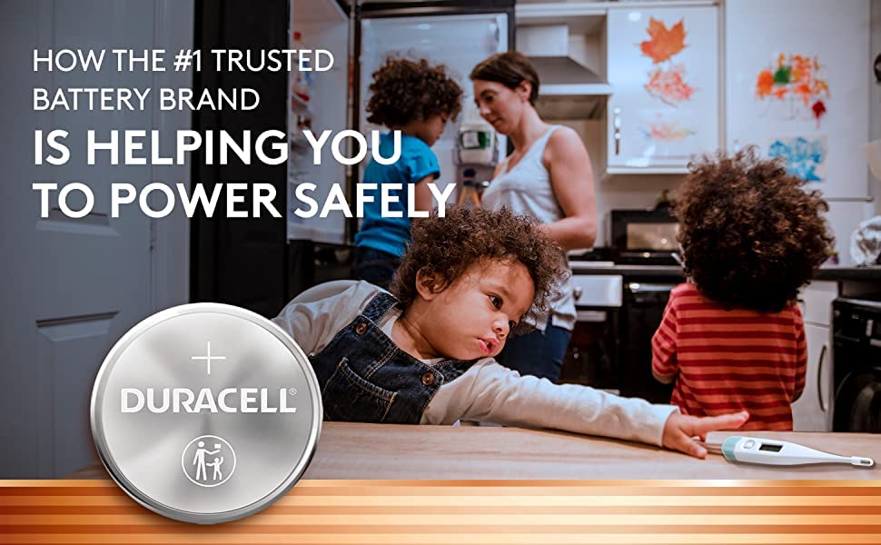 Duracell CR2032 3V Lithium Battery, Child Safety Features, 12 Count Pack, Lithium Coin Battery for Key Fob, Car Remote, Glucose Monitor, CR Lithium 3 Volt Cell (2032 3V)