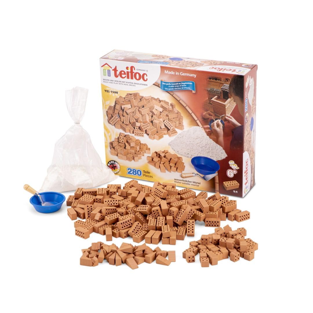 Teifoc Huge Supplement Brick Construction Set, 280+ Building Blocks, Erector Set and STEM Building Toy