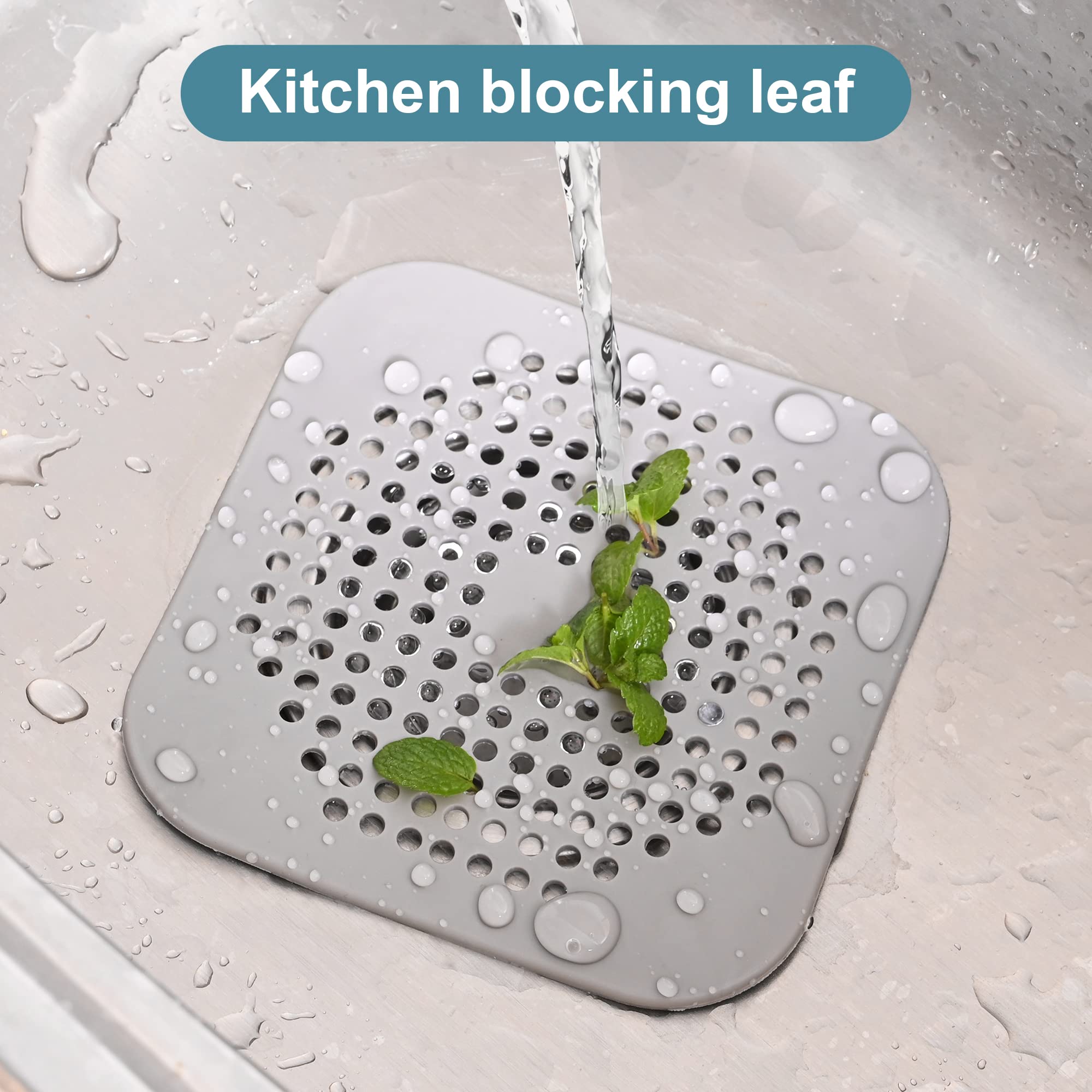 Emlim 2 Pack Hair Drain Catcher,Drain Hair Catcher,Silicone Hair Stopper with Suction Cups,Easy to Clean and Install Suit for Bathroom Bathtub Kitchen