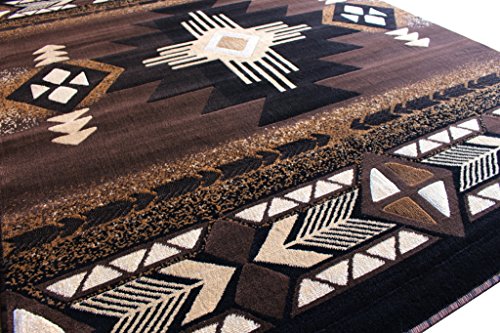 South West Area Rug 5 Feet X 7 Feet Chocolate Design C318