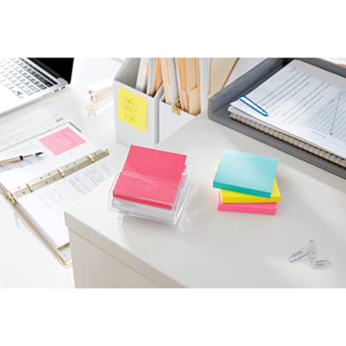Post-it Super Sticky Pop-up Notes, 3x3 in, 10 Pads, 2x the Sticking Power, Supernova Neons, Bright Colors, Recyclable (R330-10SSMIA)