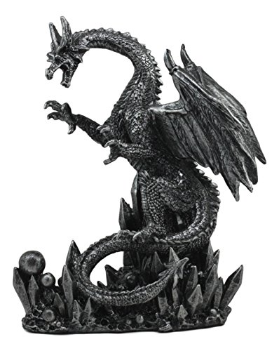 Ebros 13"Tall Large Dreamwork Fantasy Bahamut Elder Dragon Statue With Fire Dagger Blunt Knife As Letter Opener Or Decorative Dagger
