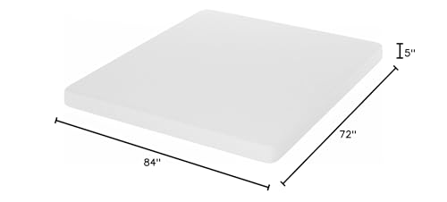 Furinno Tidur Cooling Gel Memory Foam Mattress, 5 Inch, California King
