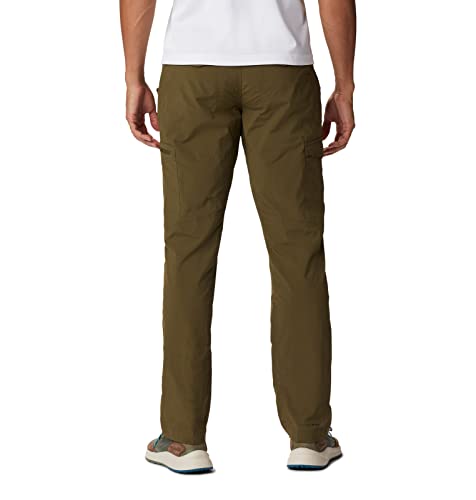 Columbia Men’s Silver Ridge Cargo Pants, Moisture Wicking, Sun Protection, New Olive, 36