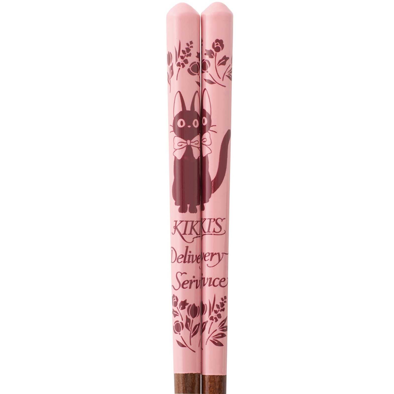 Kiki's Delivery Service Wooden Chopsticks (Pink) - Authentic Japanese Design - Lightweight, Durable and Convenient