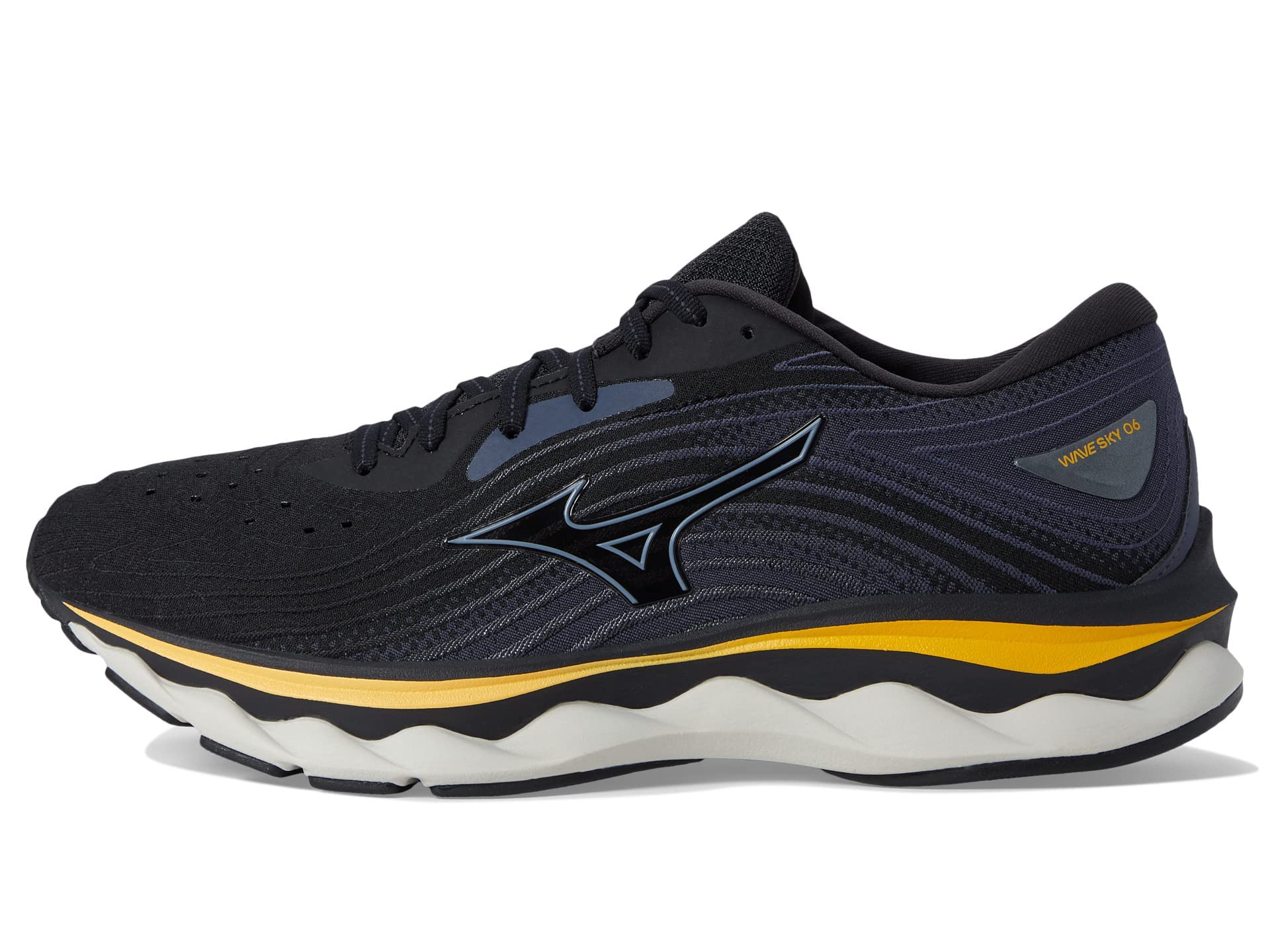 Mizuno Men's Wave Sky 6 Running Shoe, Black/Tradewinds, 10