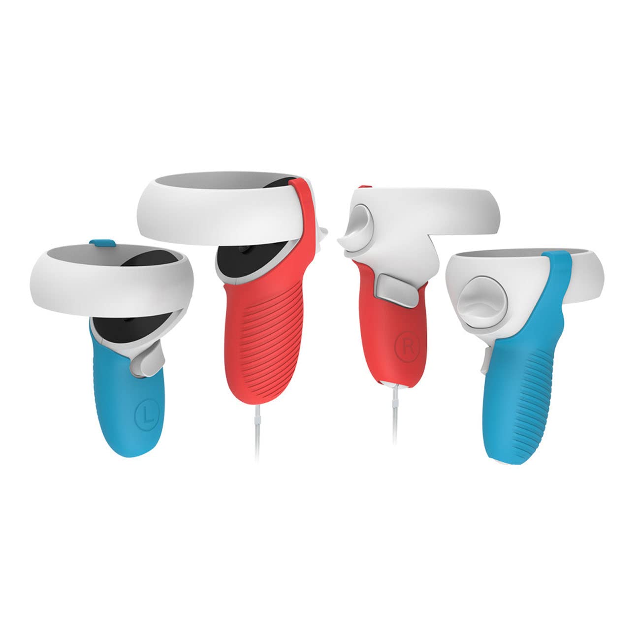 Touch controller gamepad cover Oculus Quest, Quest 2 or Rift S non-slip gamepad cover (left red right blue)