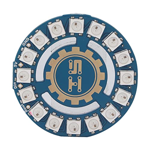 Demeras LED Ring Lamp Board, Ring RGB LED 5V 5050 LEDs Programmable 2 Pcs for DIY
