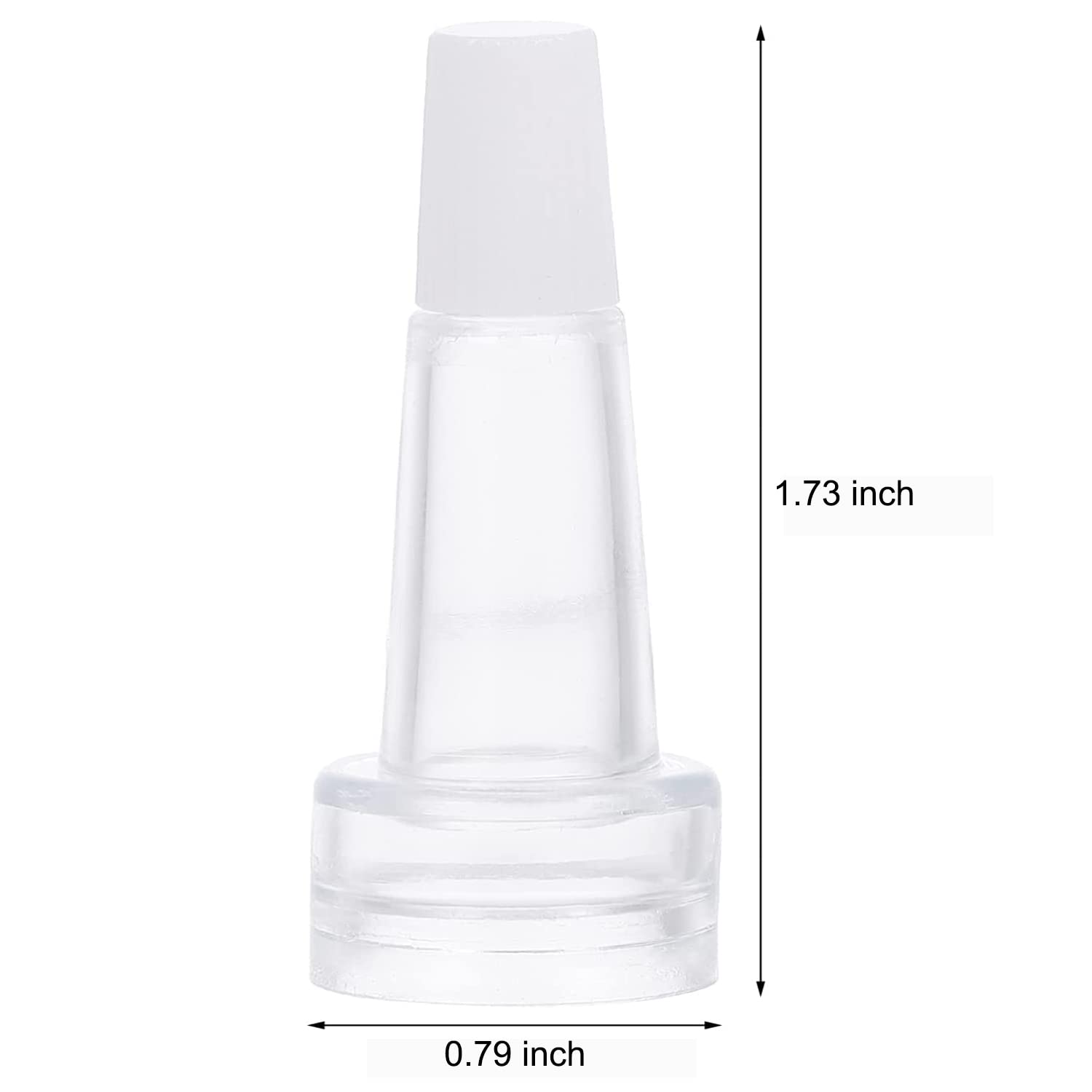 Glass Bottle Serum Vial Dropper - Transparent Silicone Trumpet Dropper Cap for 5ml/7ml/15ml/20ml/30ml Essential Oils Bottle with Inner Bottle Diameter 20mm (30)