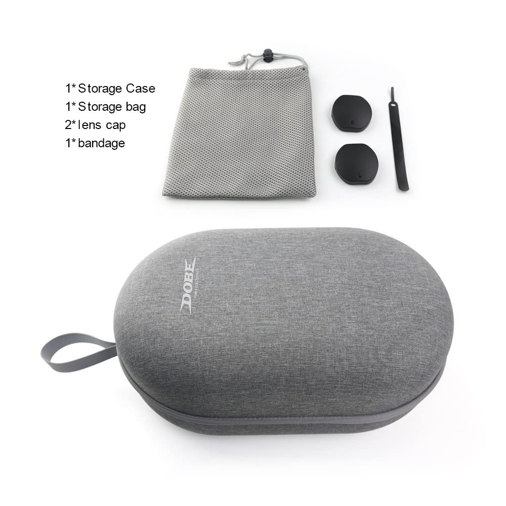 Carrying Case Compatible with PS VR2 Headset and Touch Controllers Accessories, Protector Carrying Case with High Capacity for Storage and Travel (Grey)