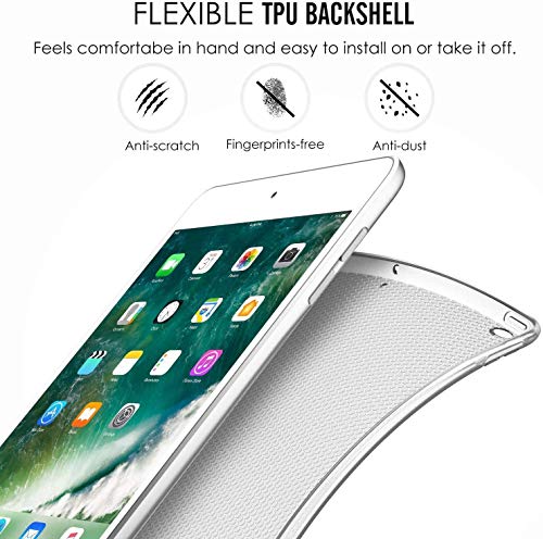 iPad Mini 5 7.9 Inch 2019 [ Mini 5th Gen ] A2133 A2124 A2126 A2125 Smart Trifold Lightweight Soft Silicone Transparent Front & Back Cover - Copper Golden